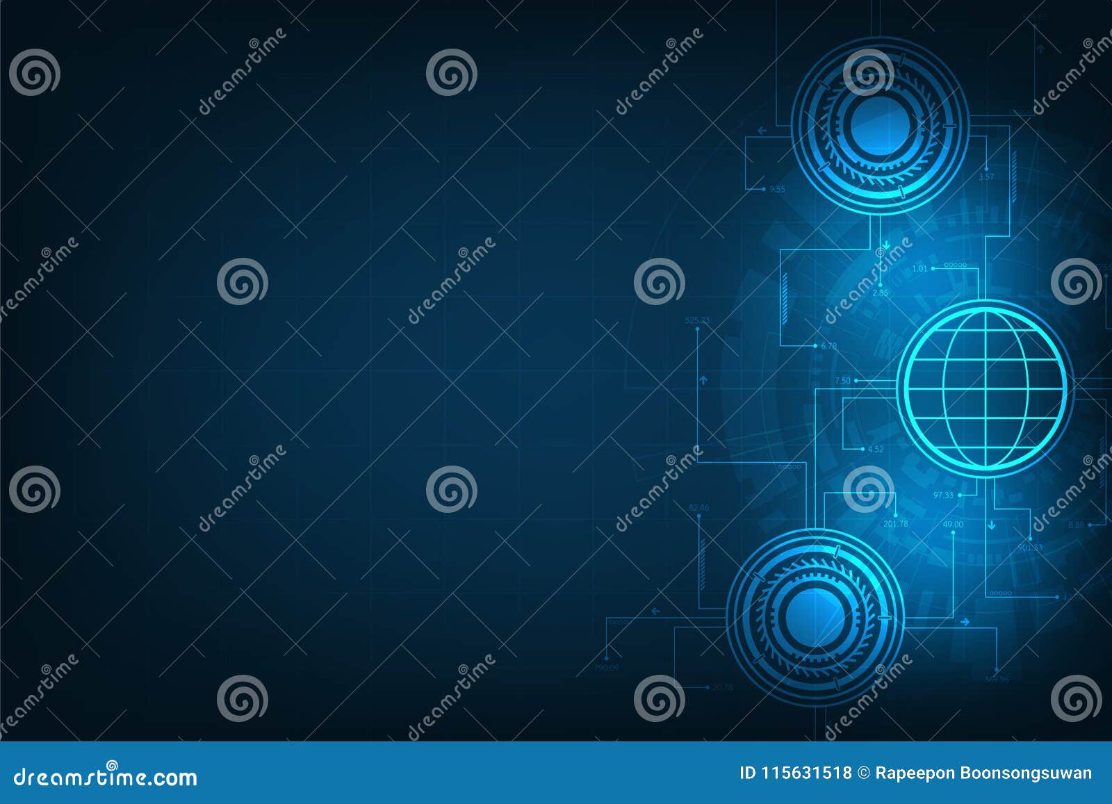 The Future of Modern Digital. Stock Vector - Illustration of background ...