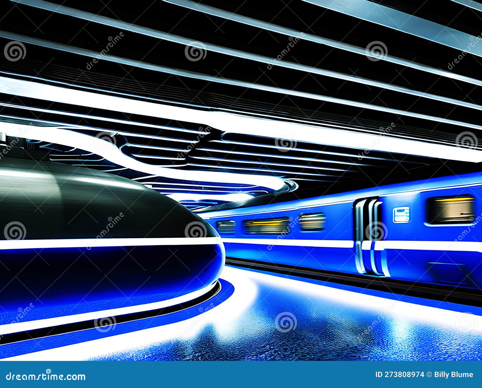 Future Neon Underground Subway Abstract Art Sequence 2 of 34 Stock ...