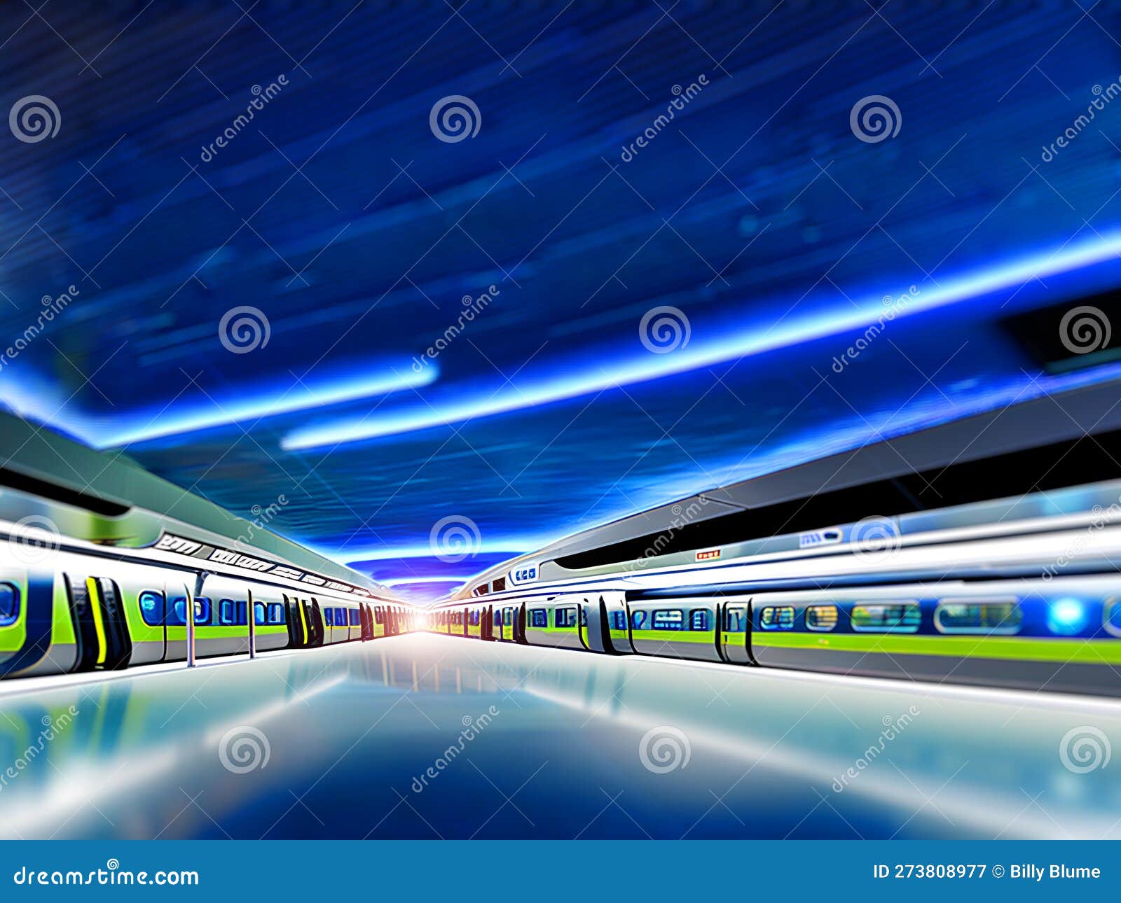 Future Neon Underground Subway Abstract Art Sequence 3 of 34 Stock ...