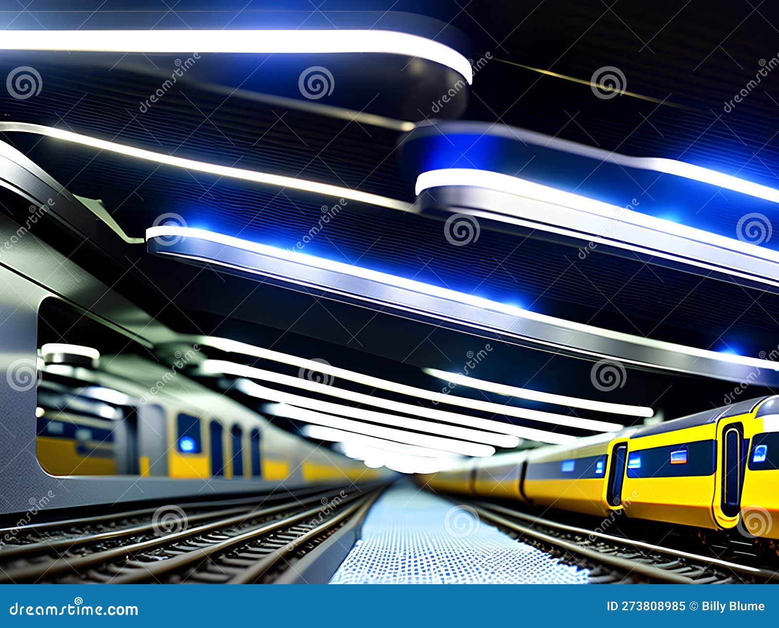 Future Neon Underground Subway Abstract Art Sequence 5 of 34 Stock ...