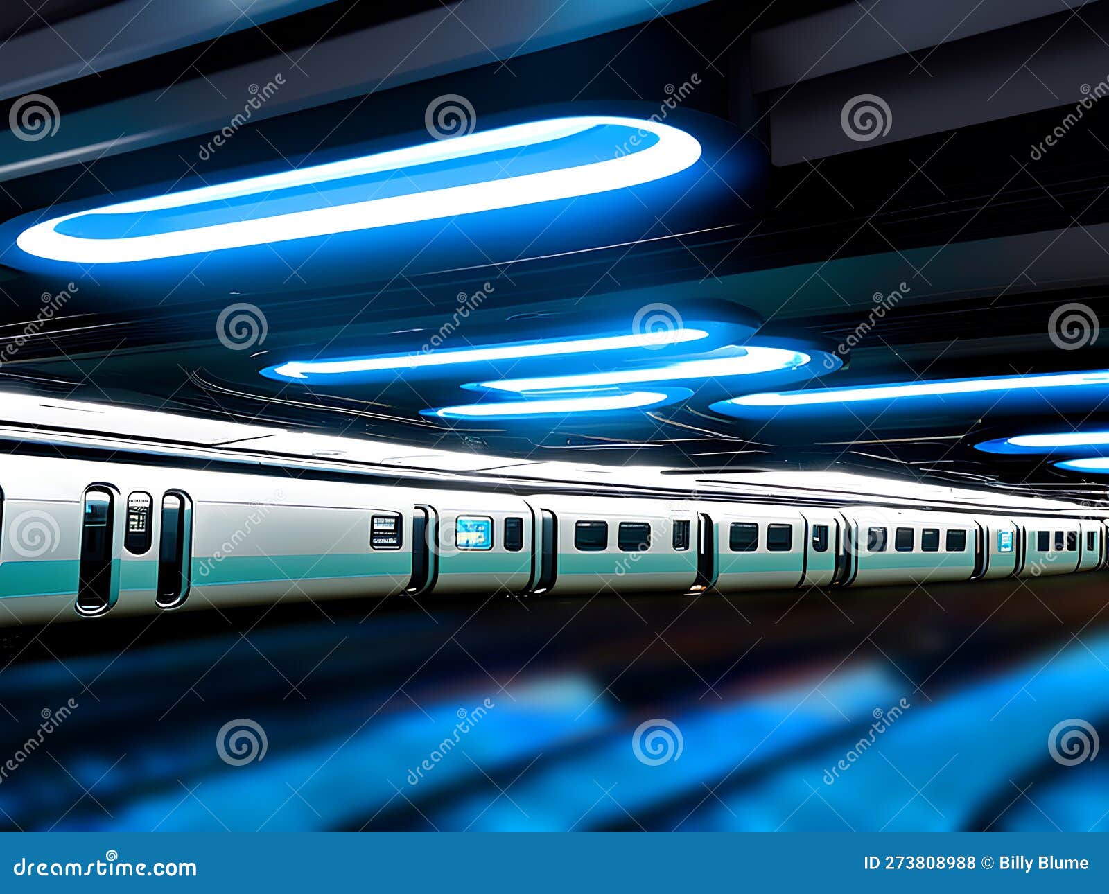 Future Neon Underground Subway Abstract Art Sequence 7 of 34 Stock ...