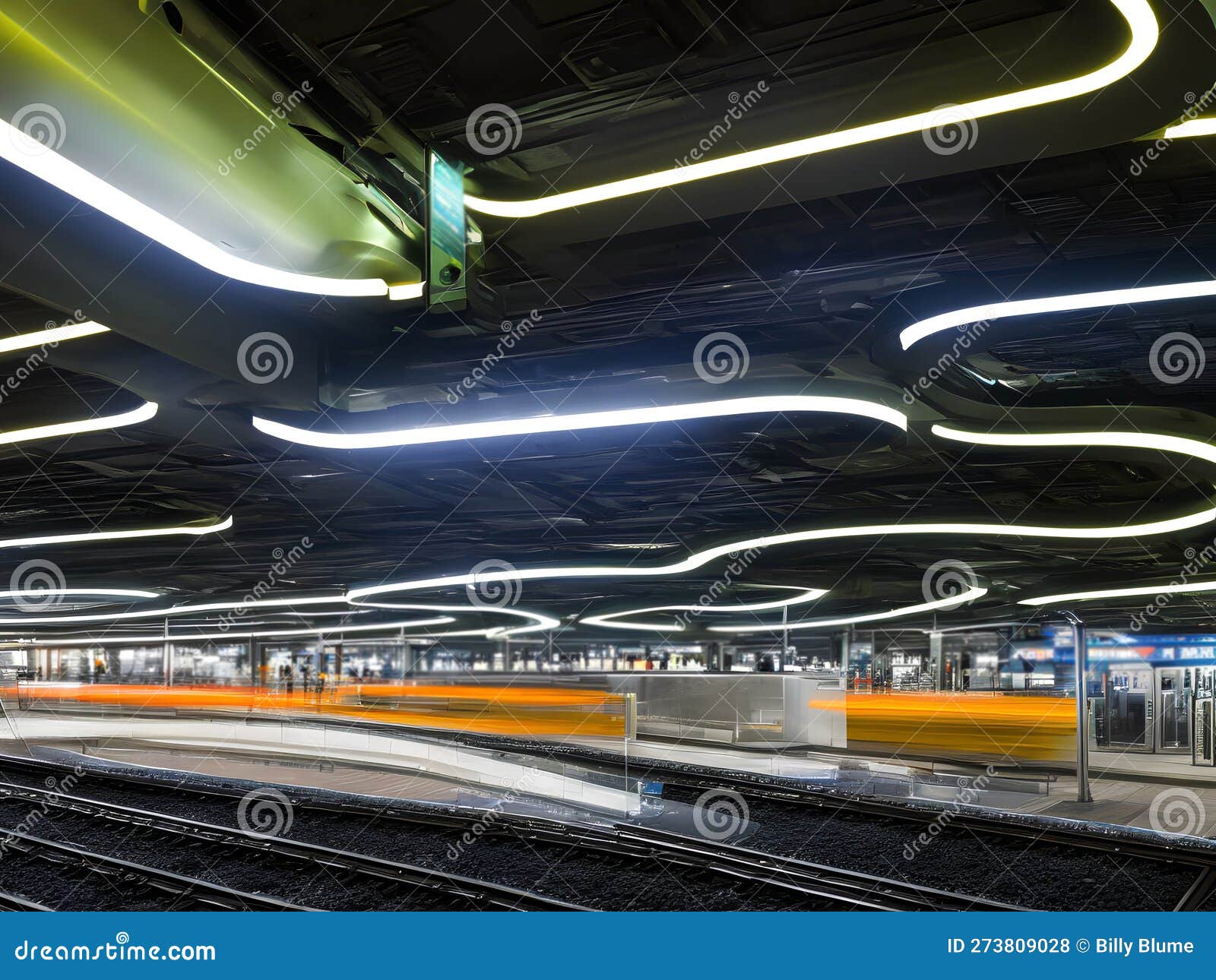 Future Neon Underground Subway Abstract Art Sequence 19 of 34 Stock ...