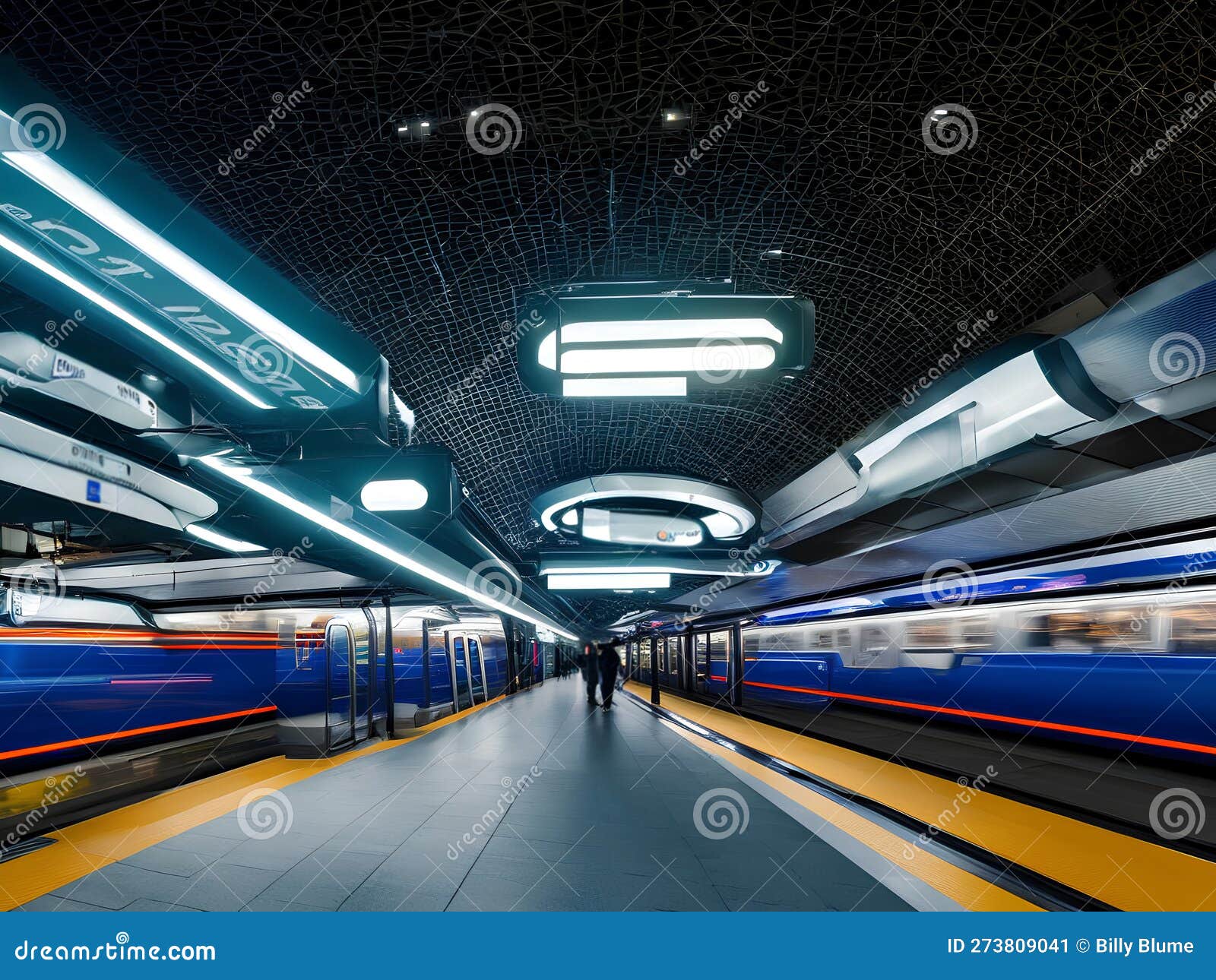 Future Neon Underground Subway Abstract Art Sequence 22 of 34 Stock ...