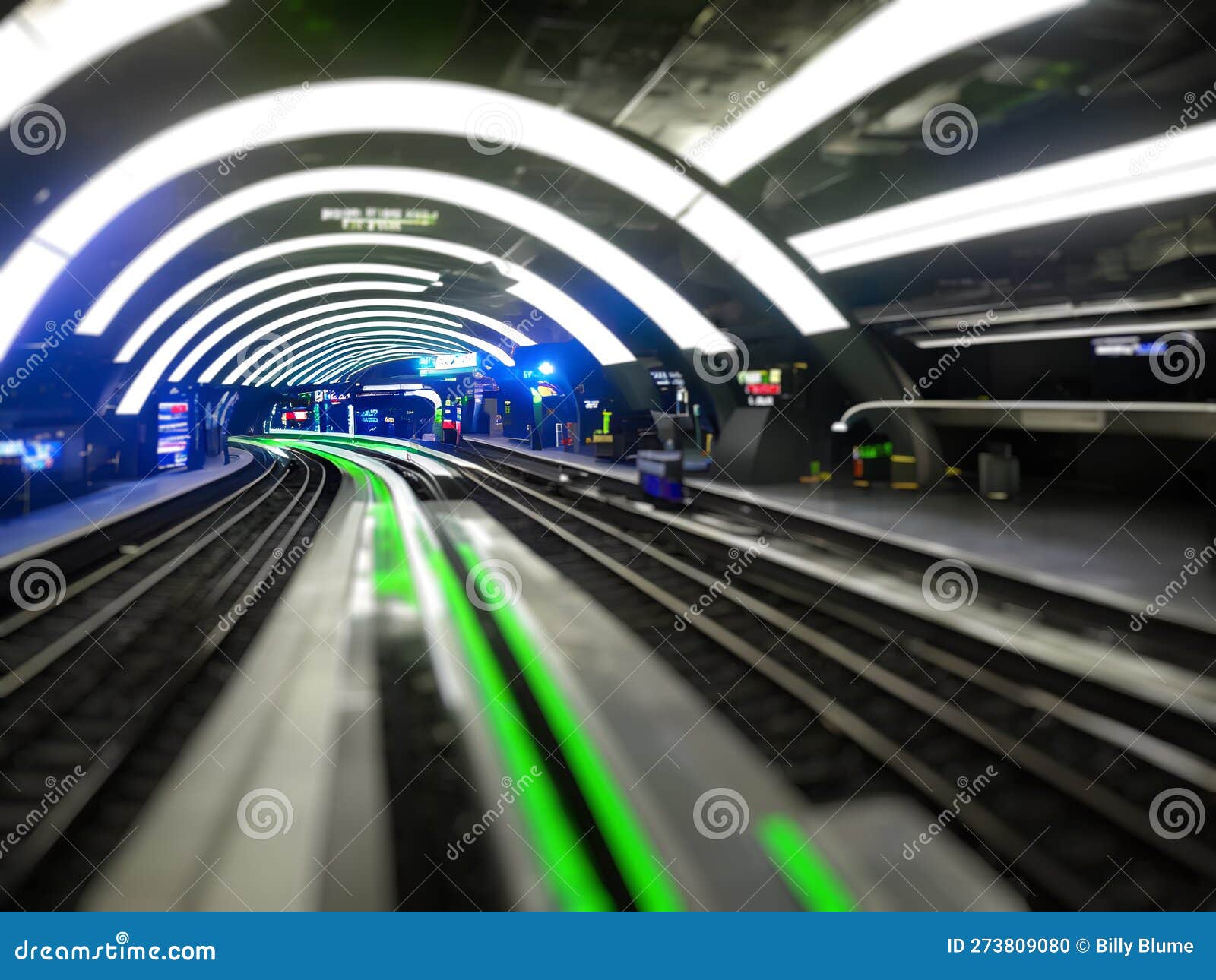 Future Neon Underground Subway Abstract Art Sequence 34 of 34 Stock ...