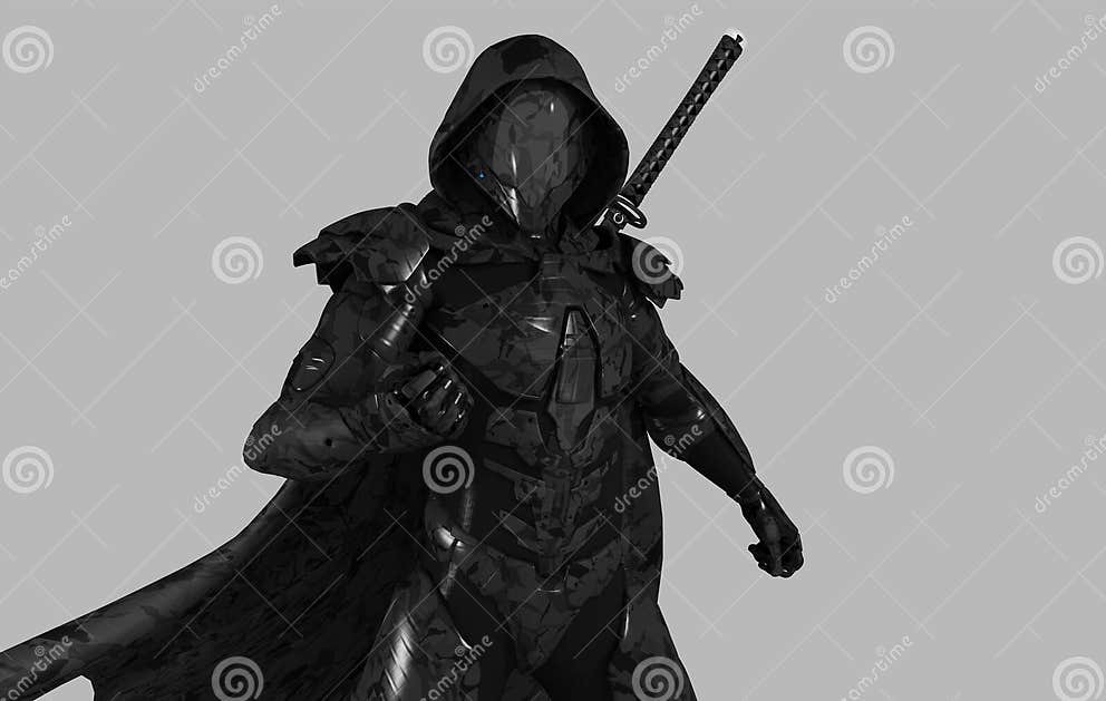 Future ninja stock illustration. Illustration of isolated - 42345024