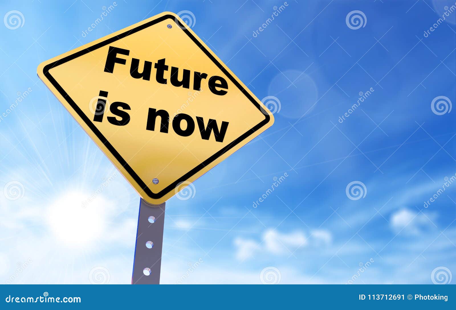Future is now sign stock illustration. Illustration of background ...