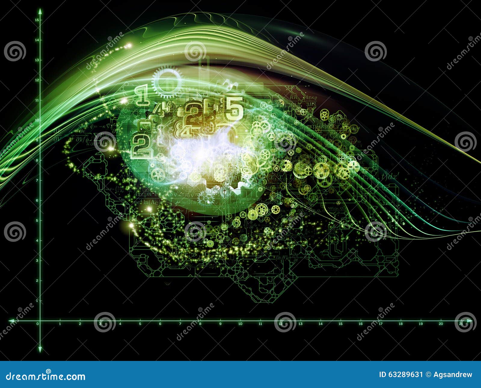 Future of Numbers stock illustration. Illustration of geometry - 63289631