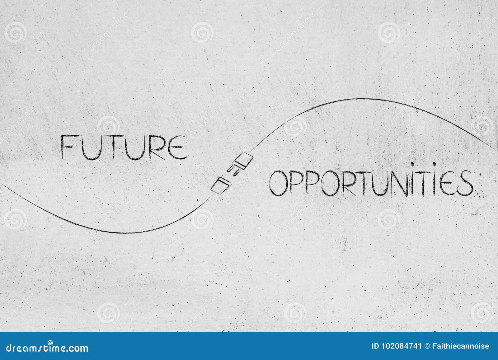 Future and Opportunities Captions with Plug in between Stock ...