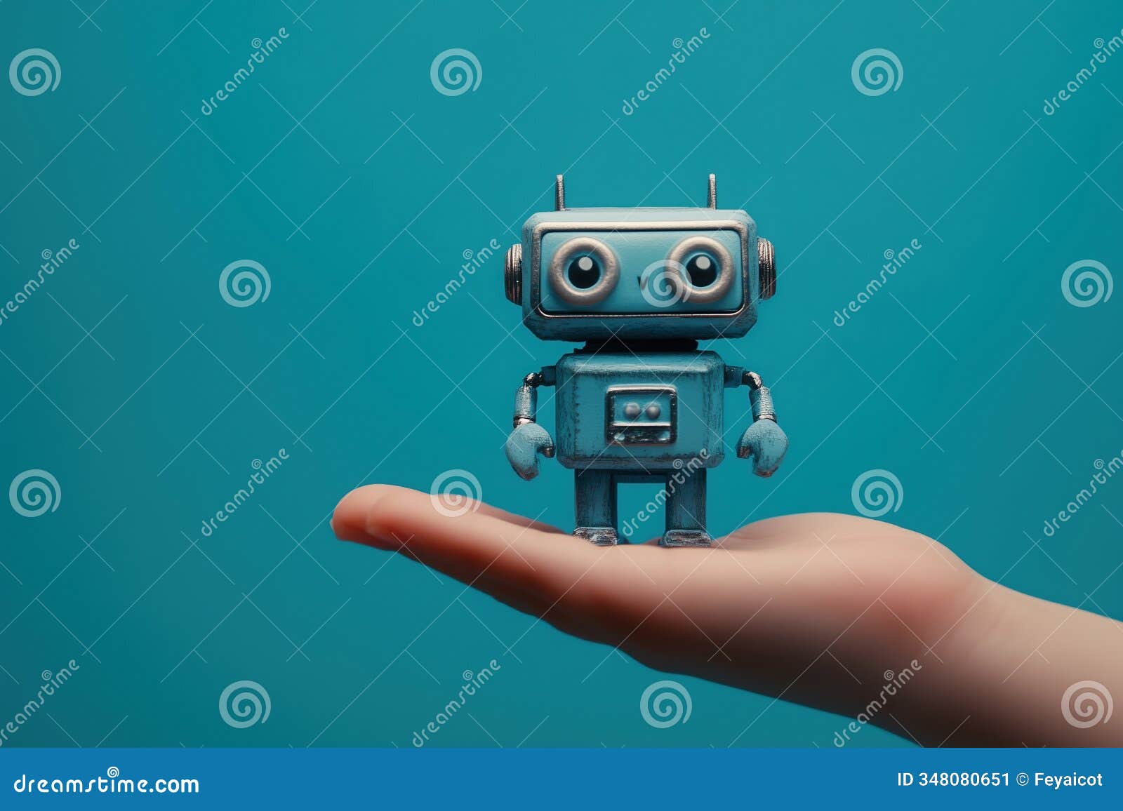 The Future in Our Hands: a Small, Charming Robot Stands on an Open Palm ...