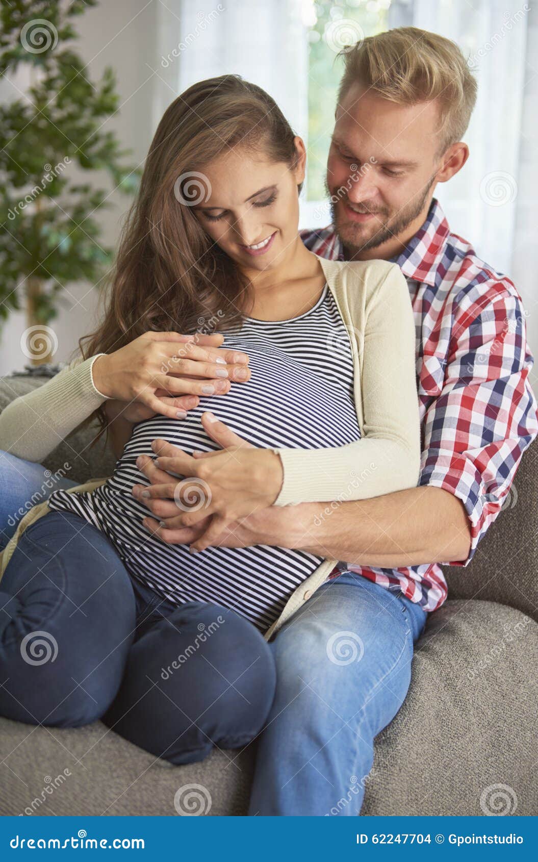 Future parents stock photo. Image of interior, abdomen - 62247704