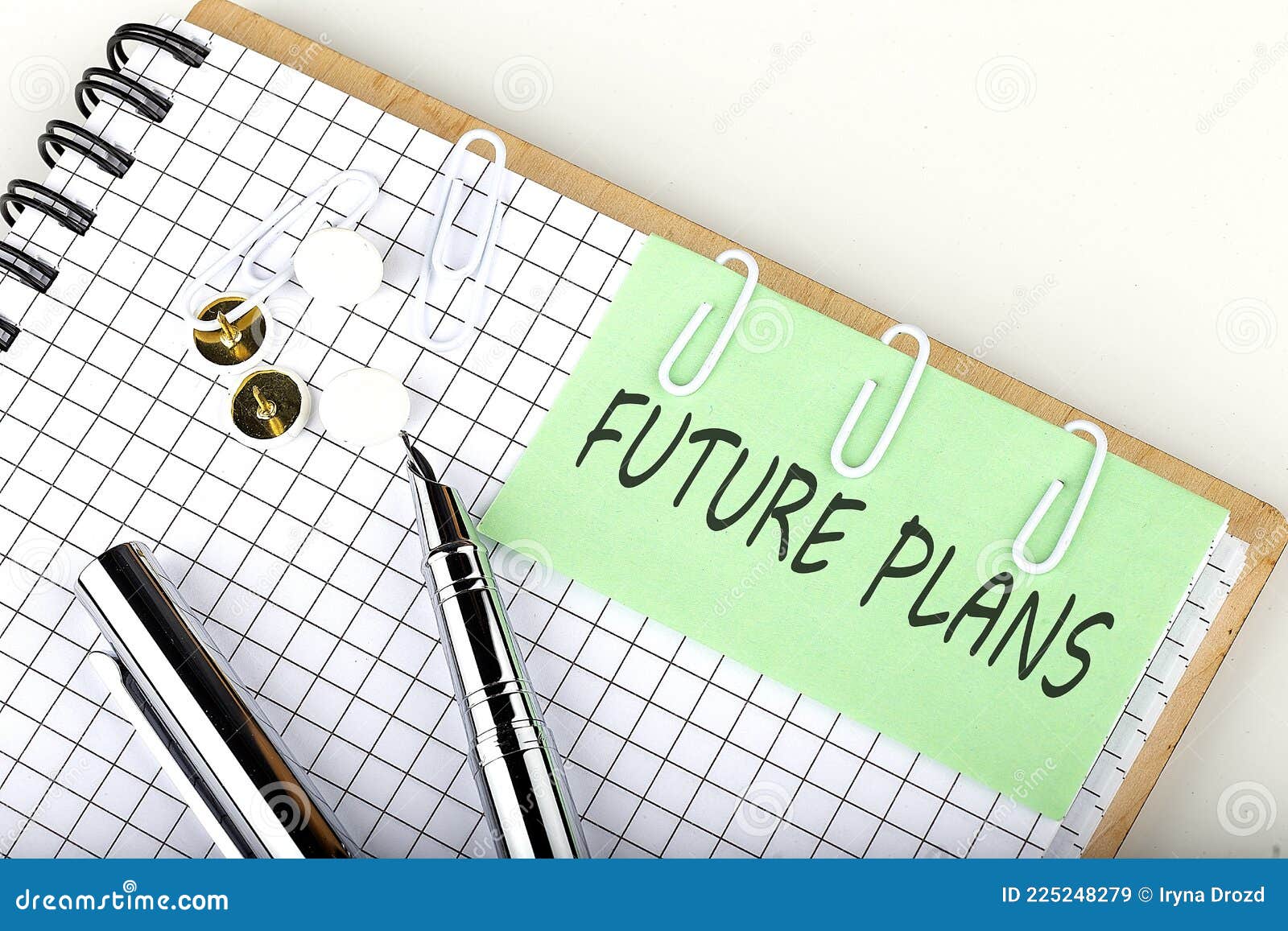 FUTURE PLANS on Post Note for Remind on Stickers with Pen Stock Image ...