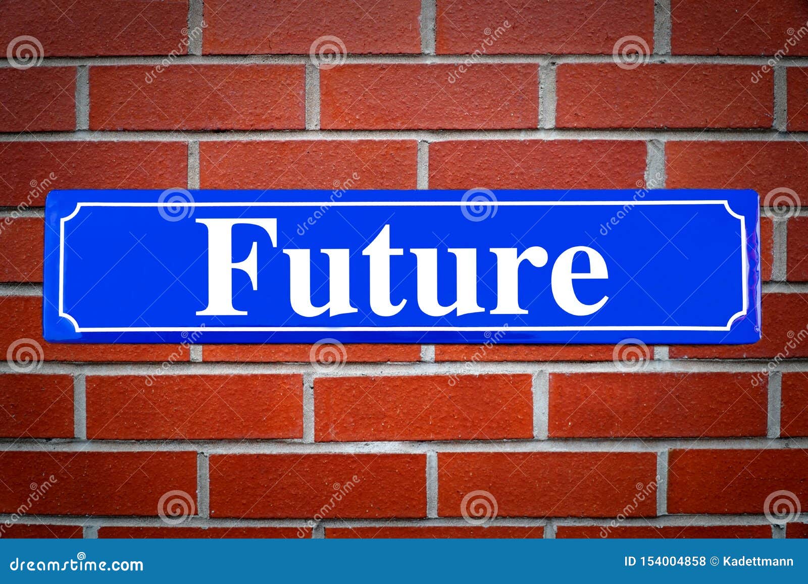 Future Plaque De Rue Sur Le Mur De Briques Photo stock - Image du ...