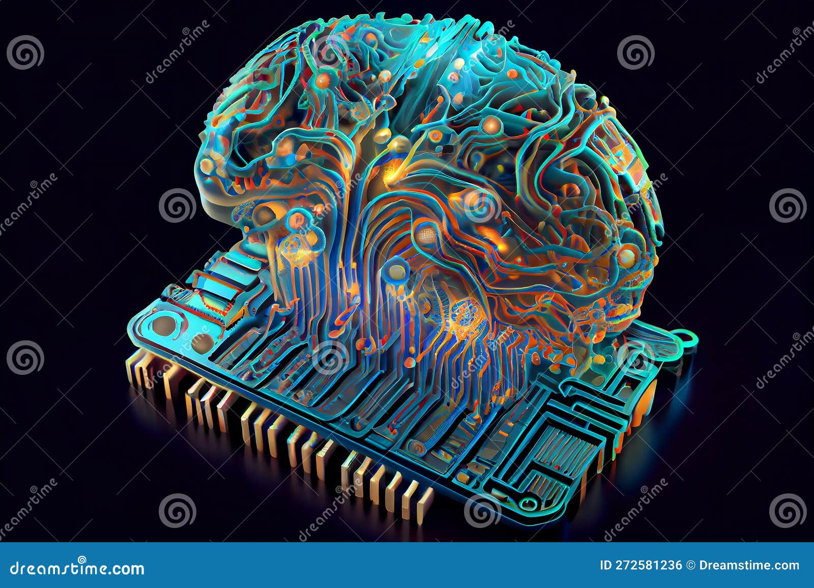 Future Potential of Biocomputers Stock Illustration - Illustration of ...