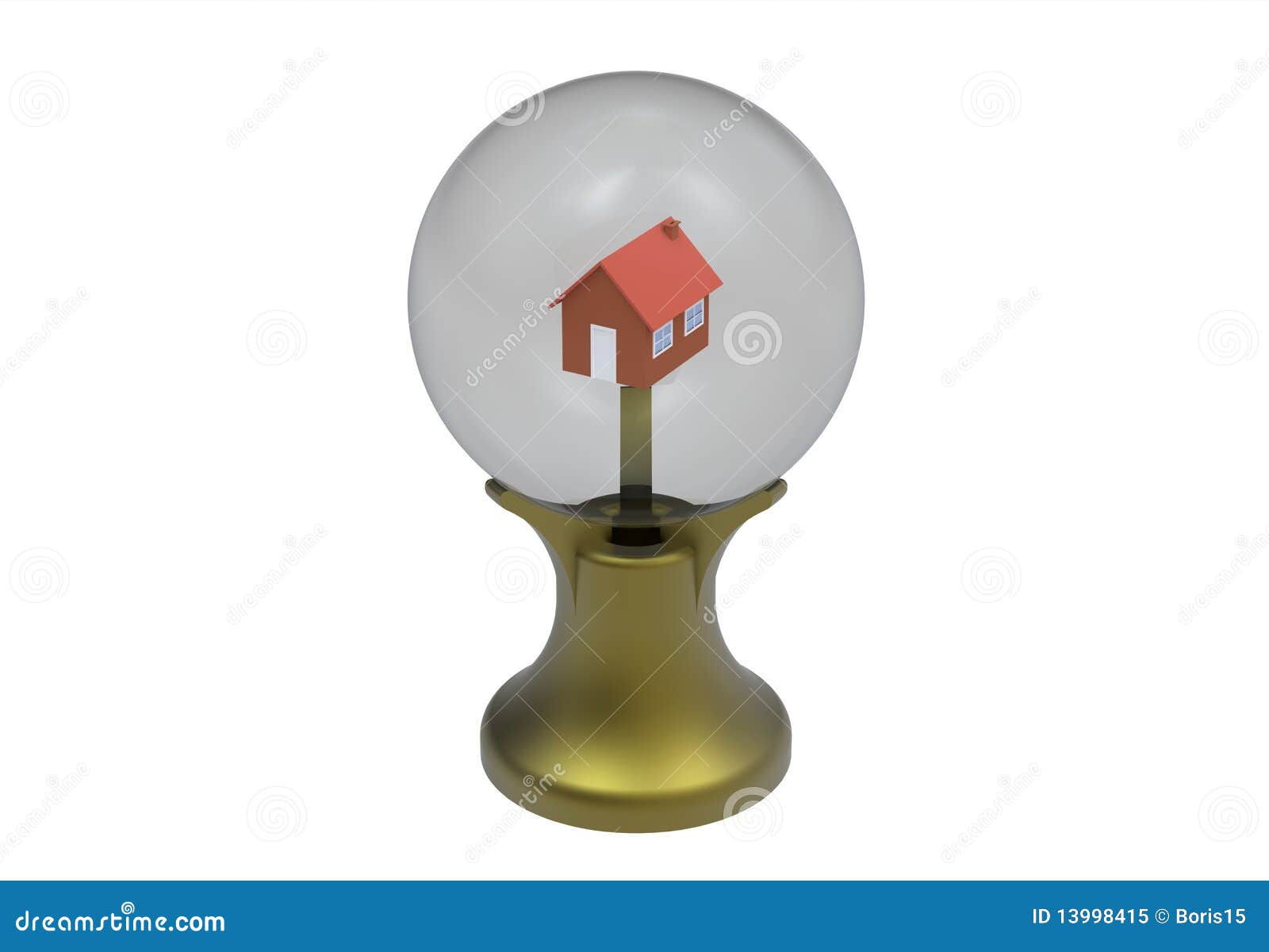 Future Prediction with Crystal Ball Stock Illustration - Illustration ...