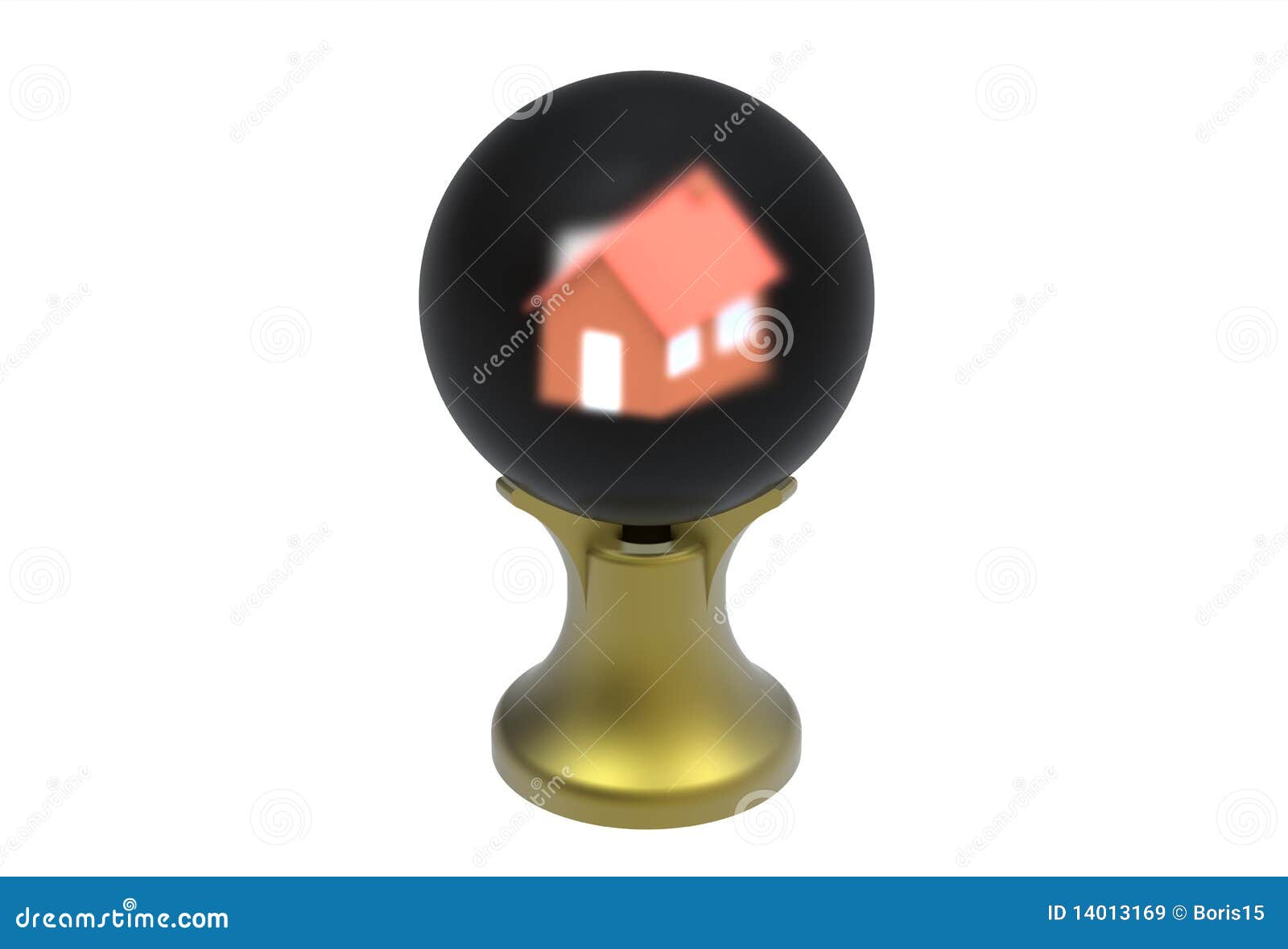 Future Prediction with Crystal Ball Stock Illustration - Illustration ...