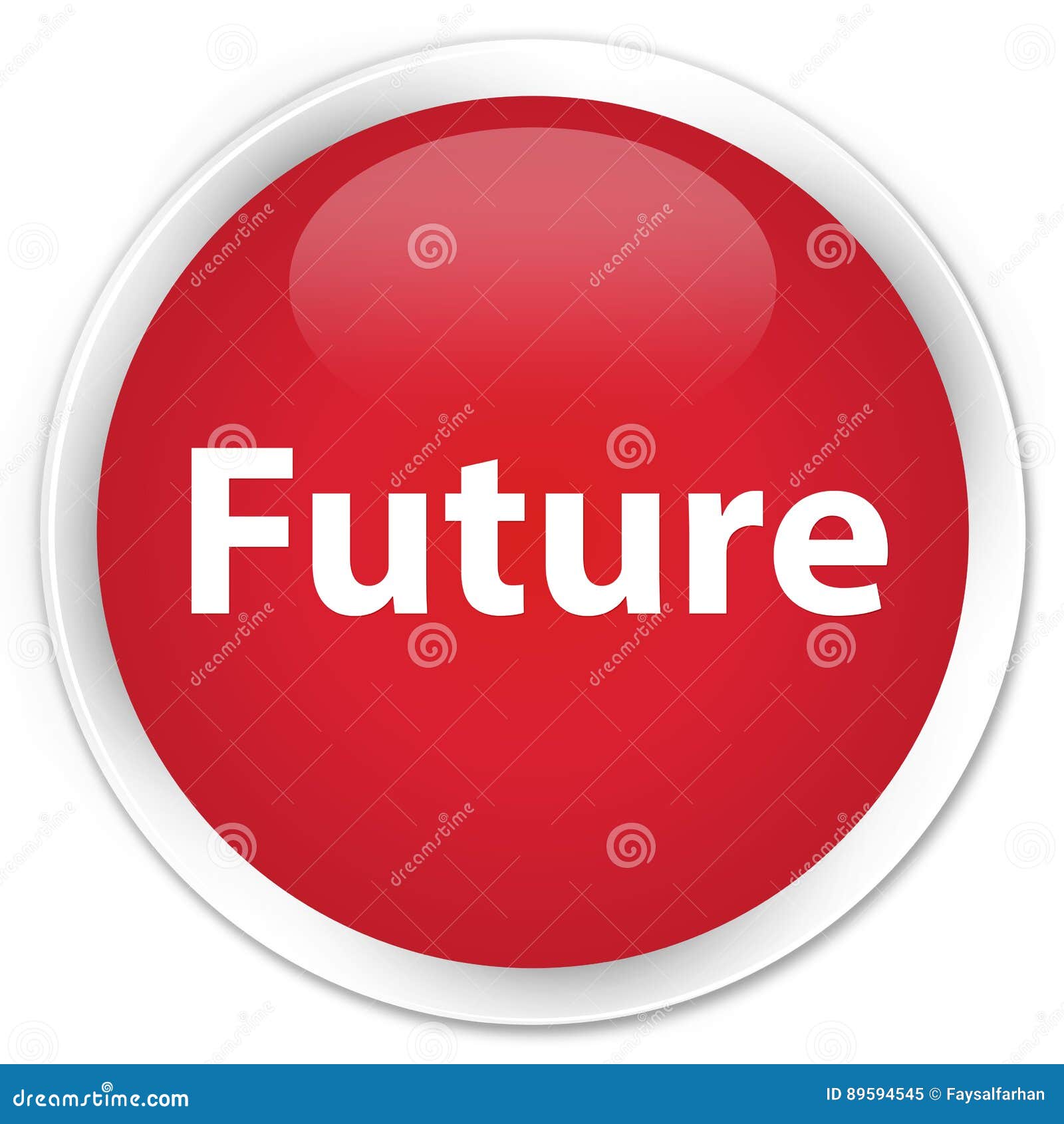 Future Premium Red Round Button Stock Illustration - Illustration of ...