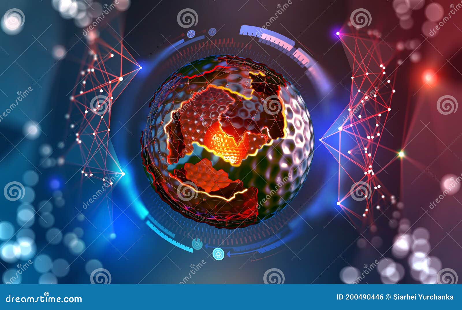 Future Processor. Quantum CPU In The Nanotech Computer Network Royalty ...