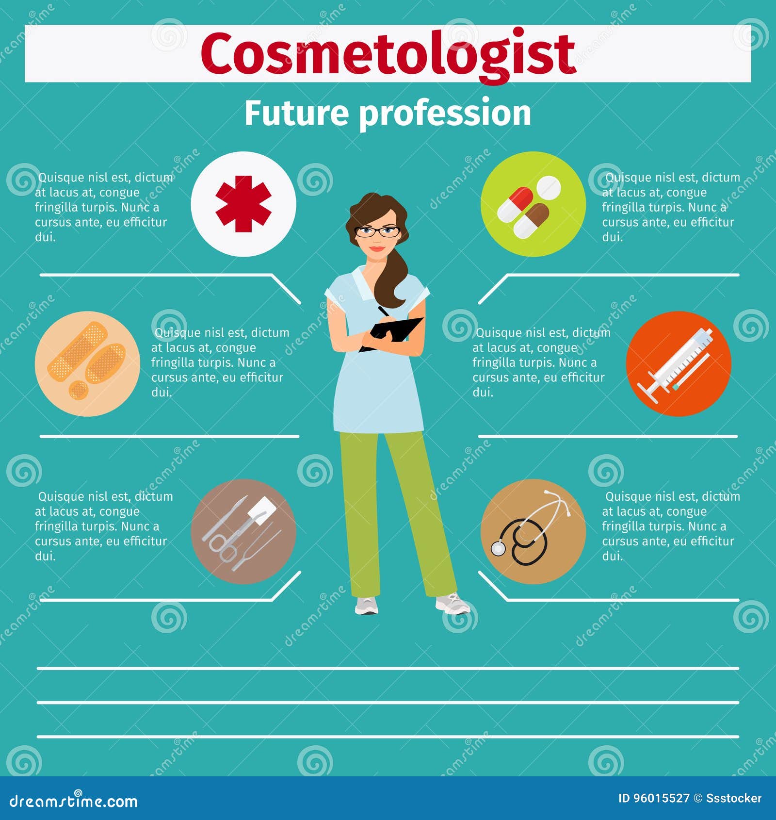 Future Profession Dermatologist Infographic Vector Illustration ...