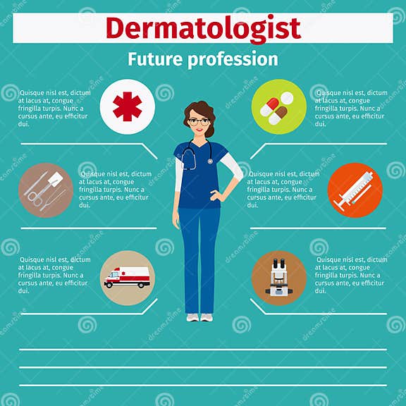 Future Profession Dermatologist Infographic Stock Vector - Illustration ...