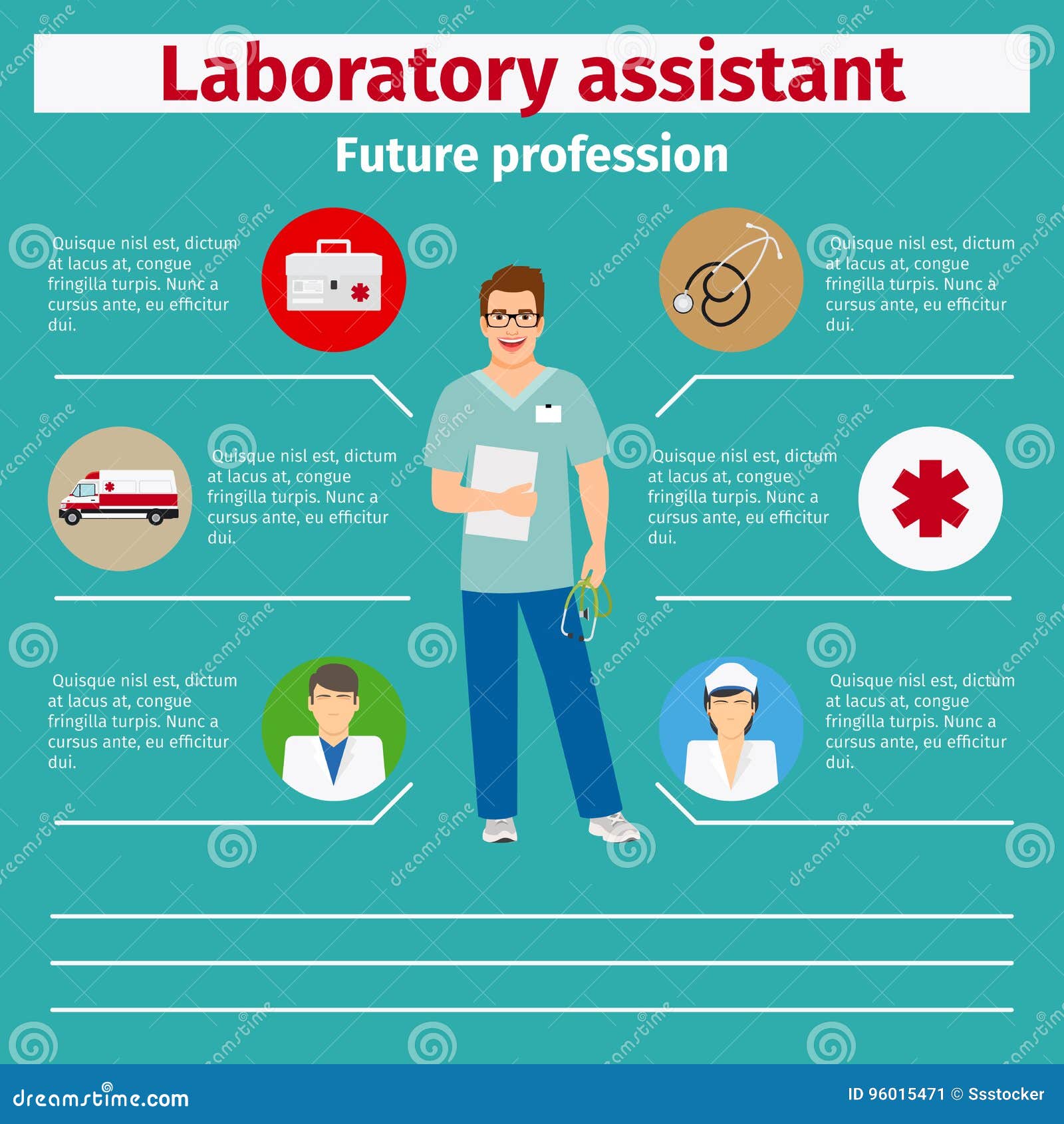 Future Profession Laboratory Assistant Infographic Stock Vector ...