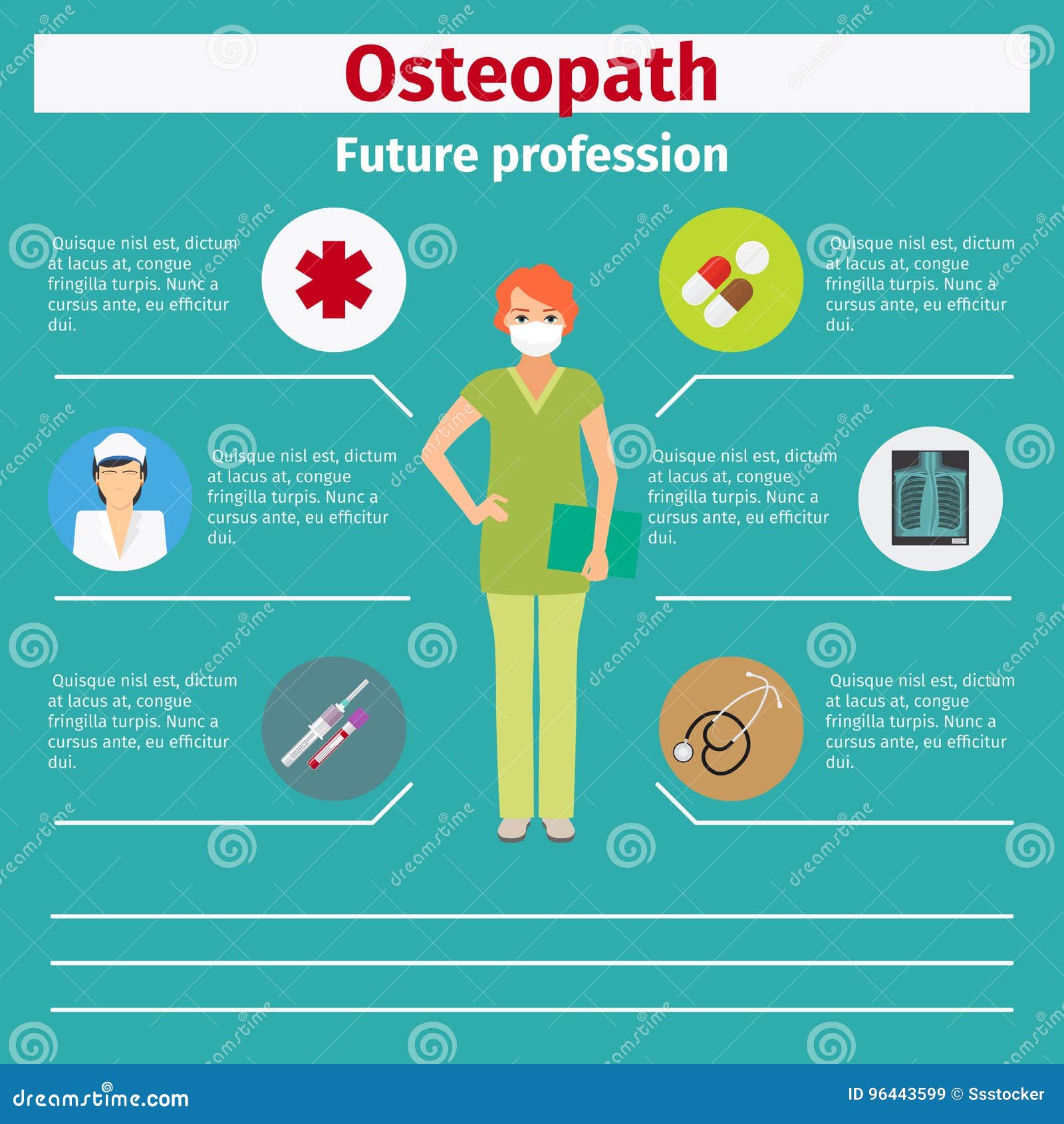 Future Profession Osteopath Infographic Stock Vector - Illustration of ...