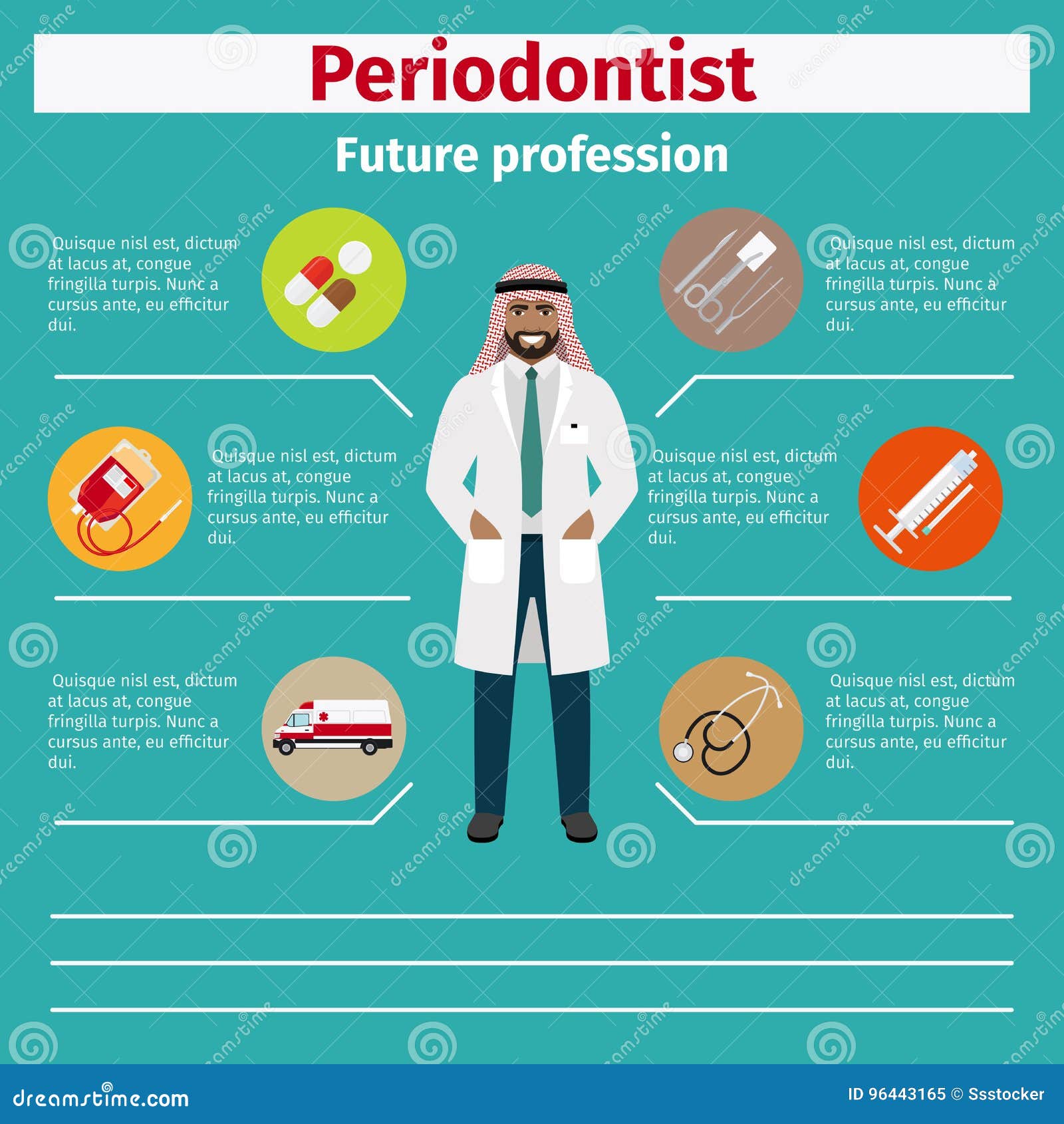 Future Profession Periodontist Infographic Stock Vector - Illustration ...