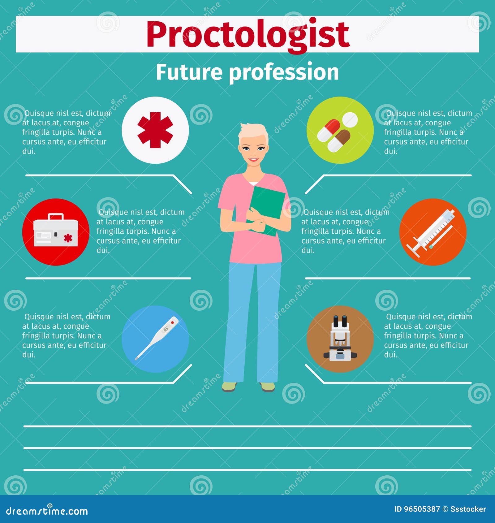 Future Profession Proctologist Infographic Stock Vector - Illustration ...