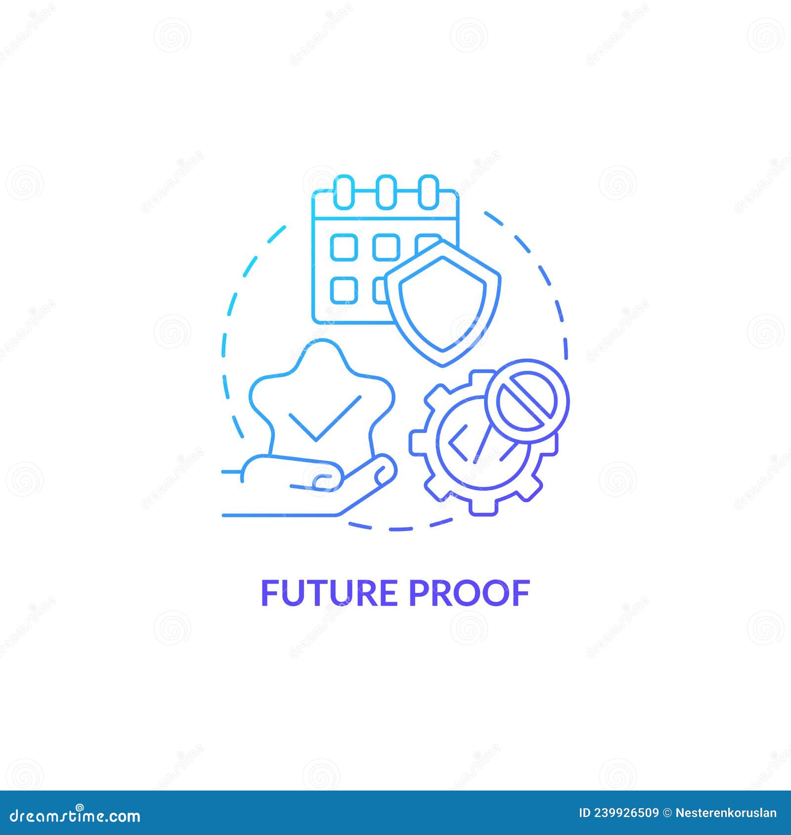 Future Proof Blue Gradient Concept Icon Stock Vector - Illustration of ...