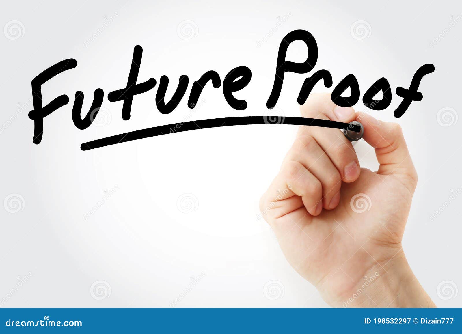 Future Proof Text with Marker Stock Image - Image of plan, progress ...