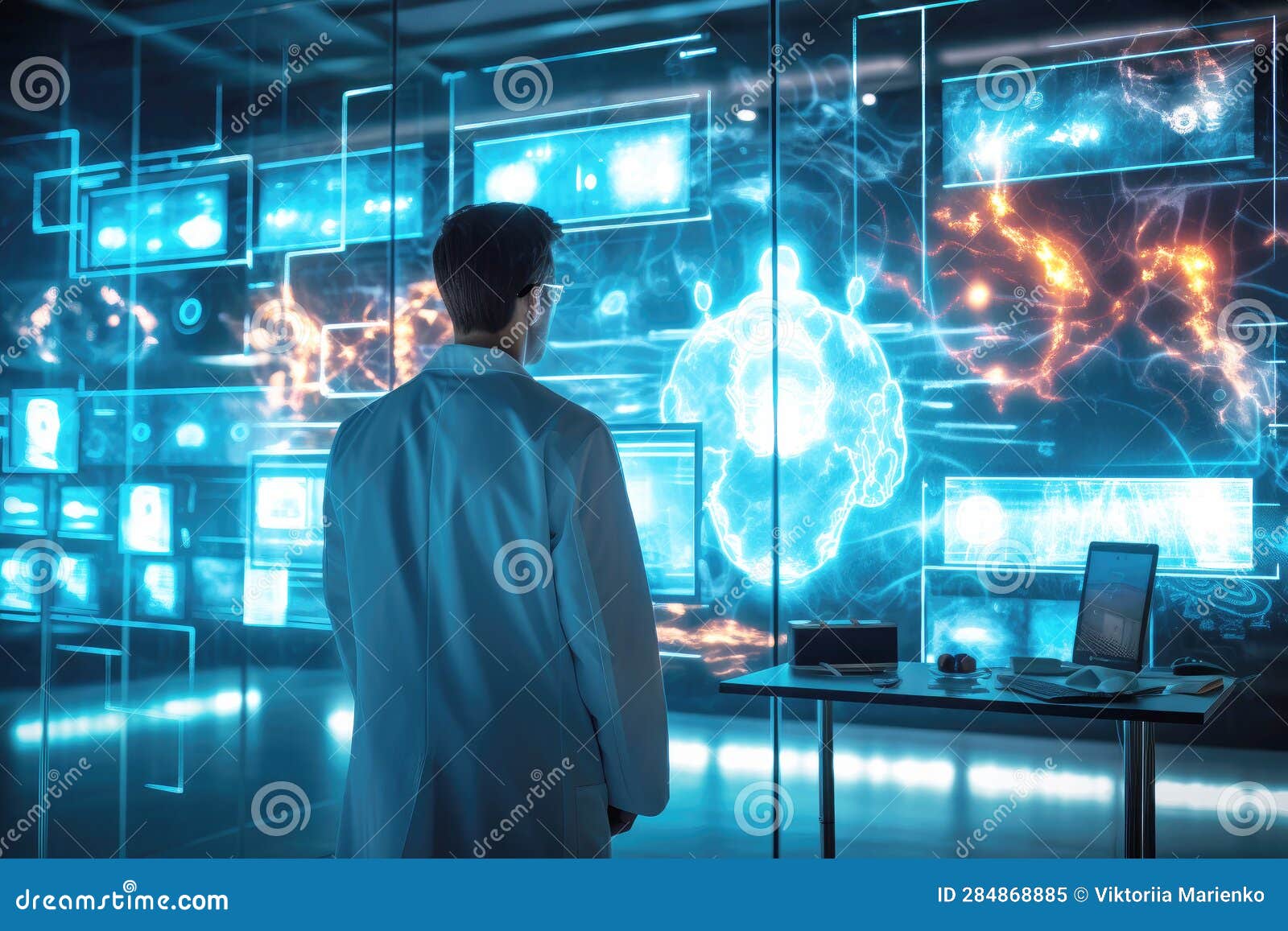 Future Ready Doctor: 5G and Personalized Care Stock Illustration ...