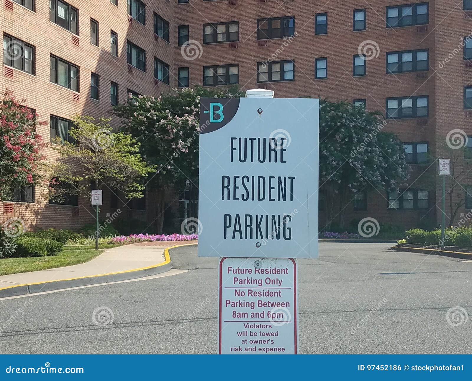 Future Resident Parking Sign Stock Photo - Image of resident ...