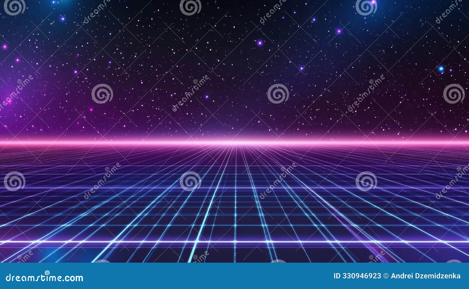 Future Retro Line Background Of The 80s. Vector Futuristic Synth Retro ...