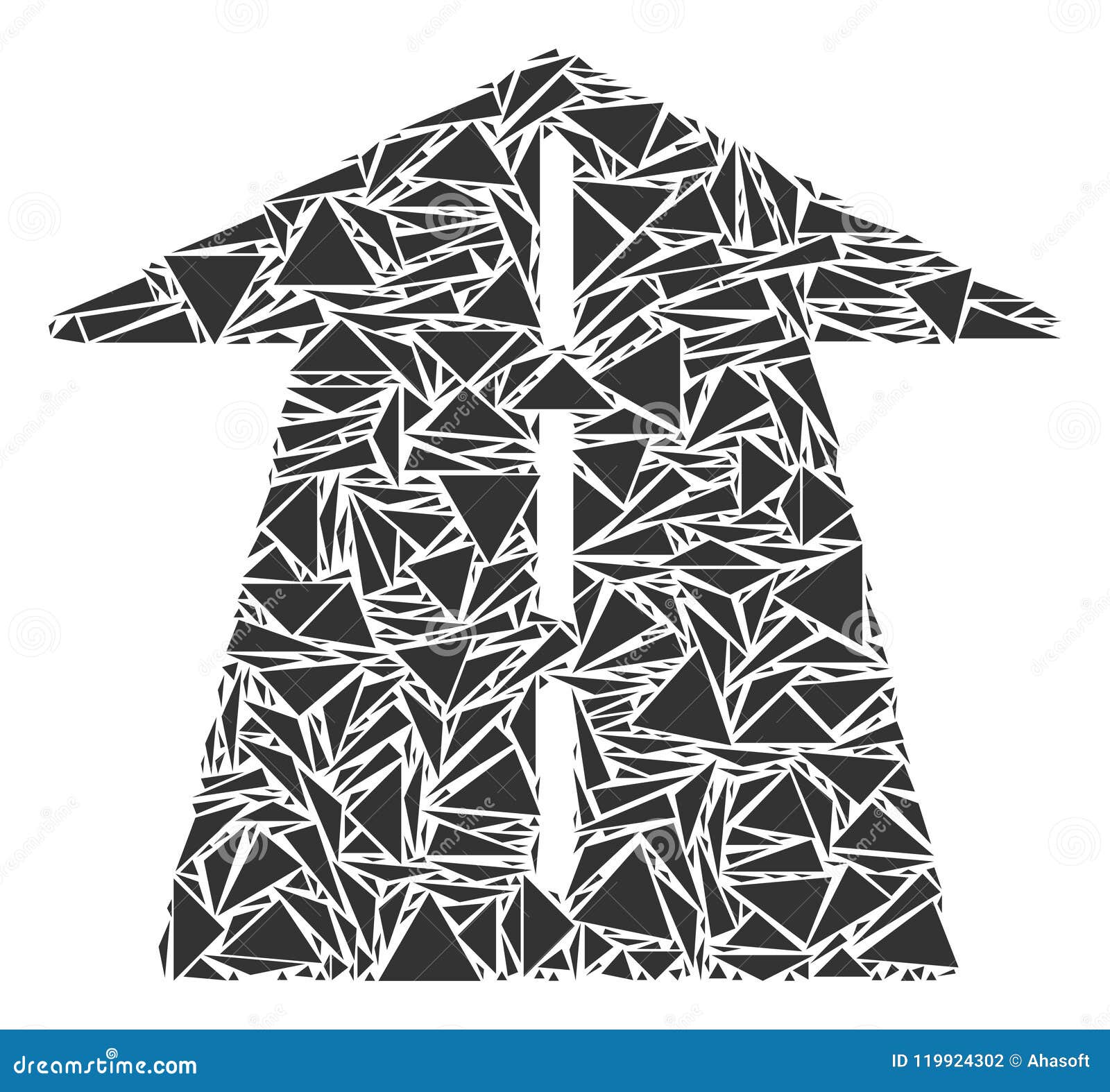 Future Road Mosaic of Triangles Stock Vector - Illustration of pathway ...