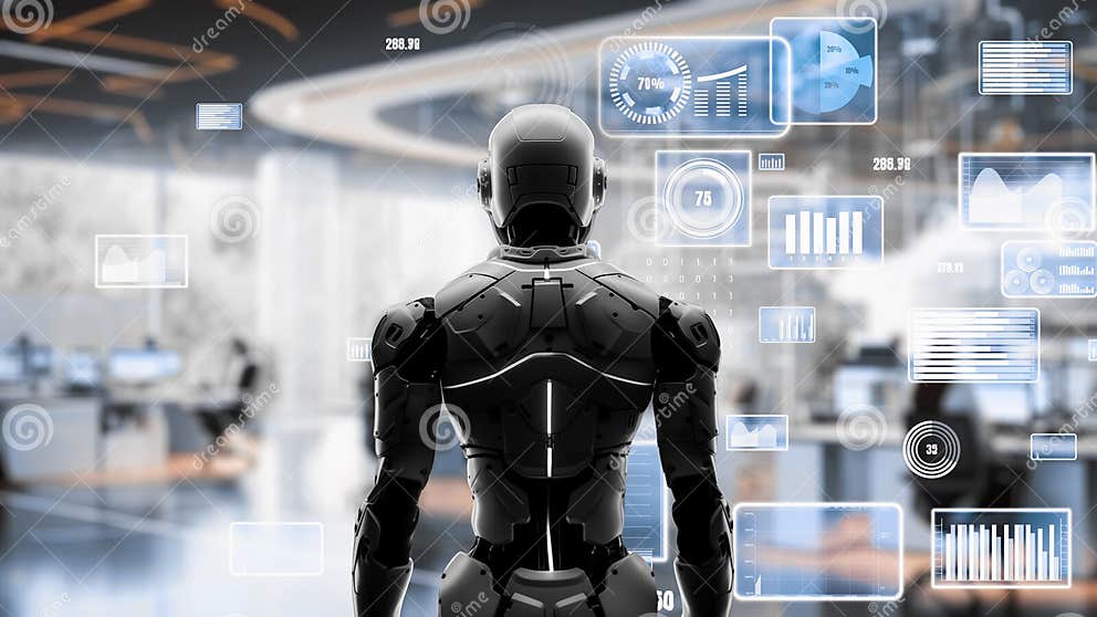 Future Robot Engineering Llm Artificial Intelligence Ai Solutions With Lisp Stock Illustration 
