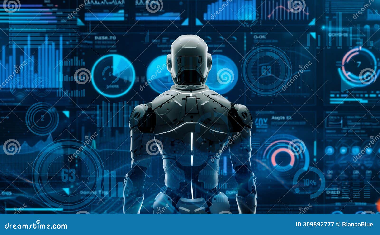 Future Robot Engineering LLM Artificial Intelligence AI Solutions with LISP Stock Illustration ...