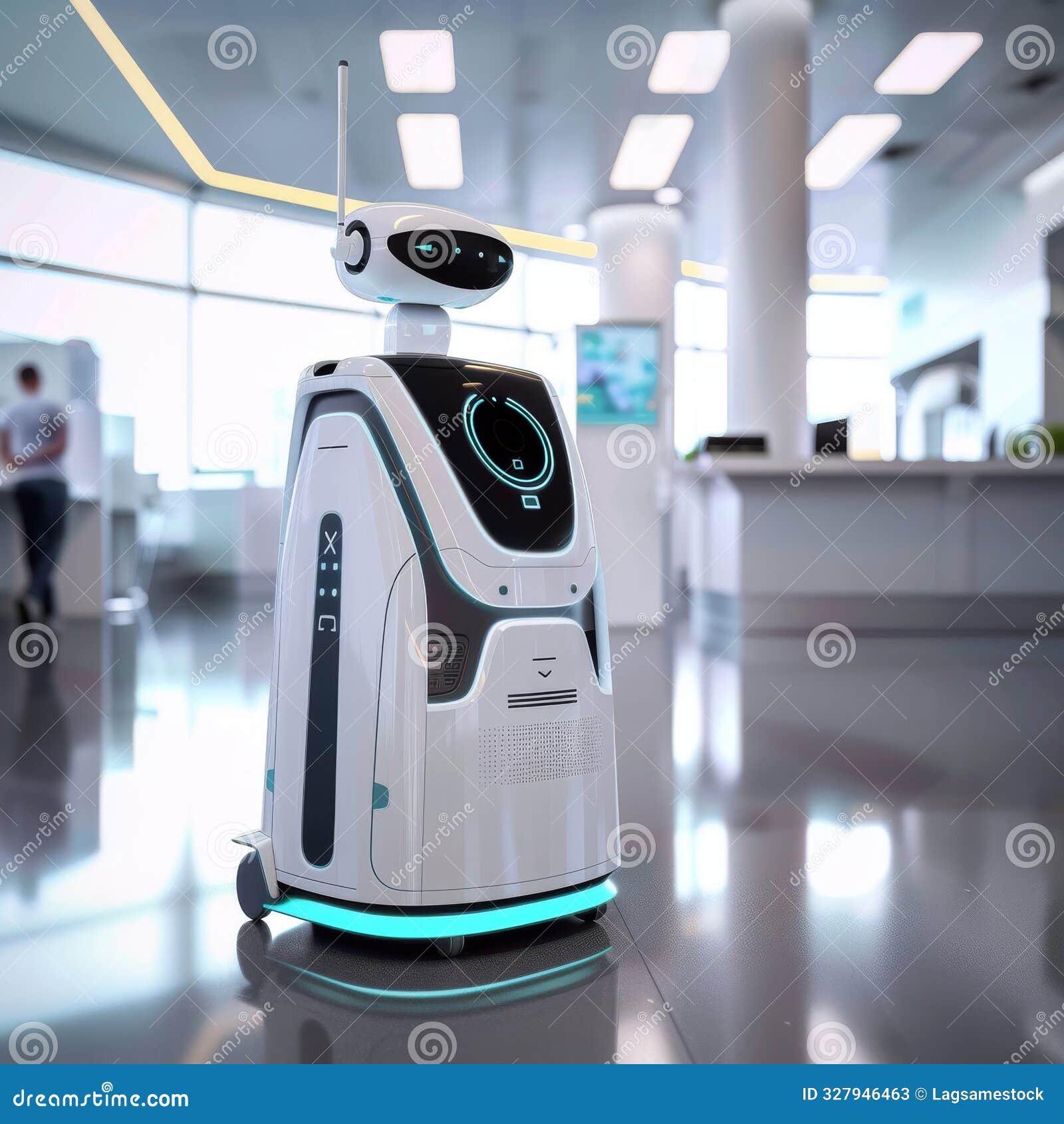 Future Scenario with Advanced RPA Technology Stock Illustration ...