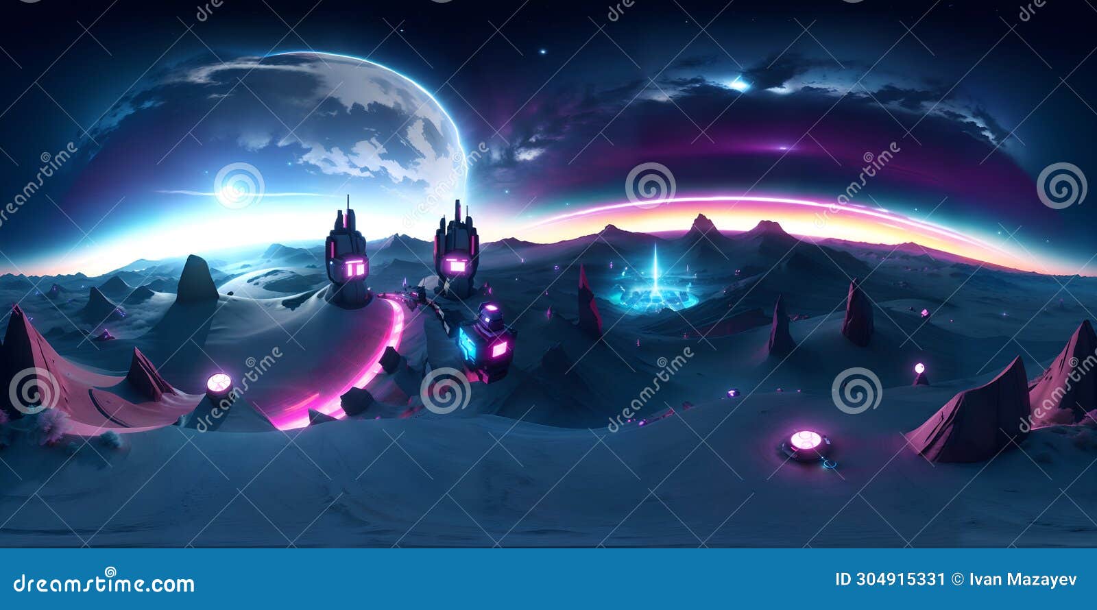 Astronomical Observatory Star Sky Night Equirectangular 360 Degree HDRI ...