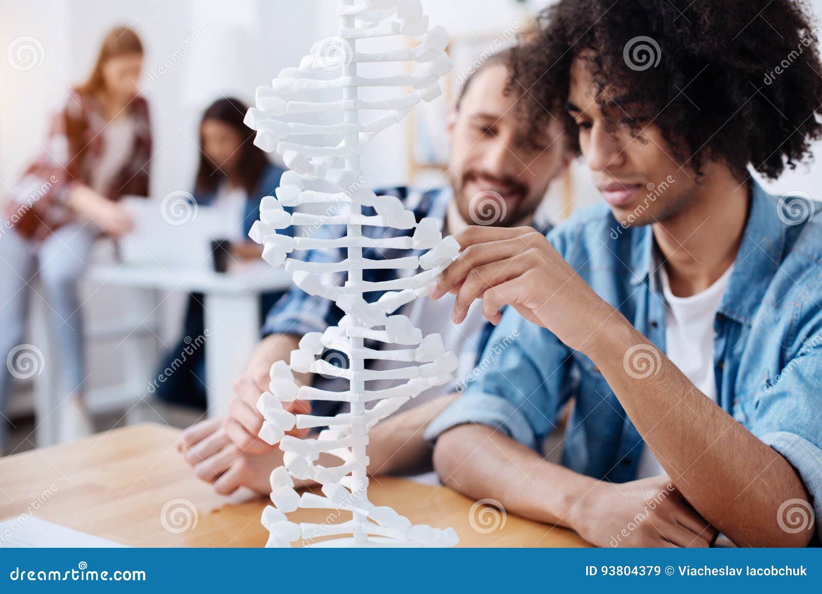 Future Scientist Studying Human DNA Structure Stock Image - Image of ...