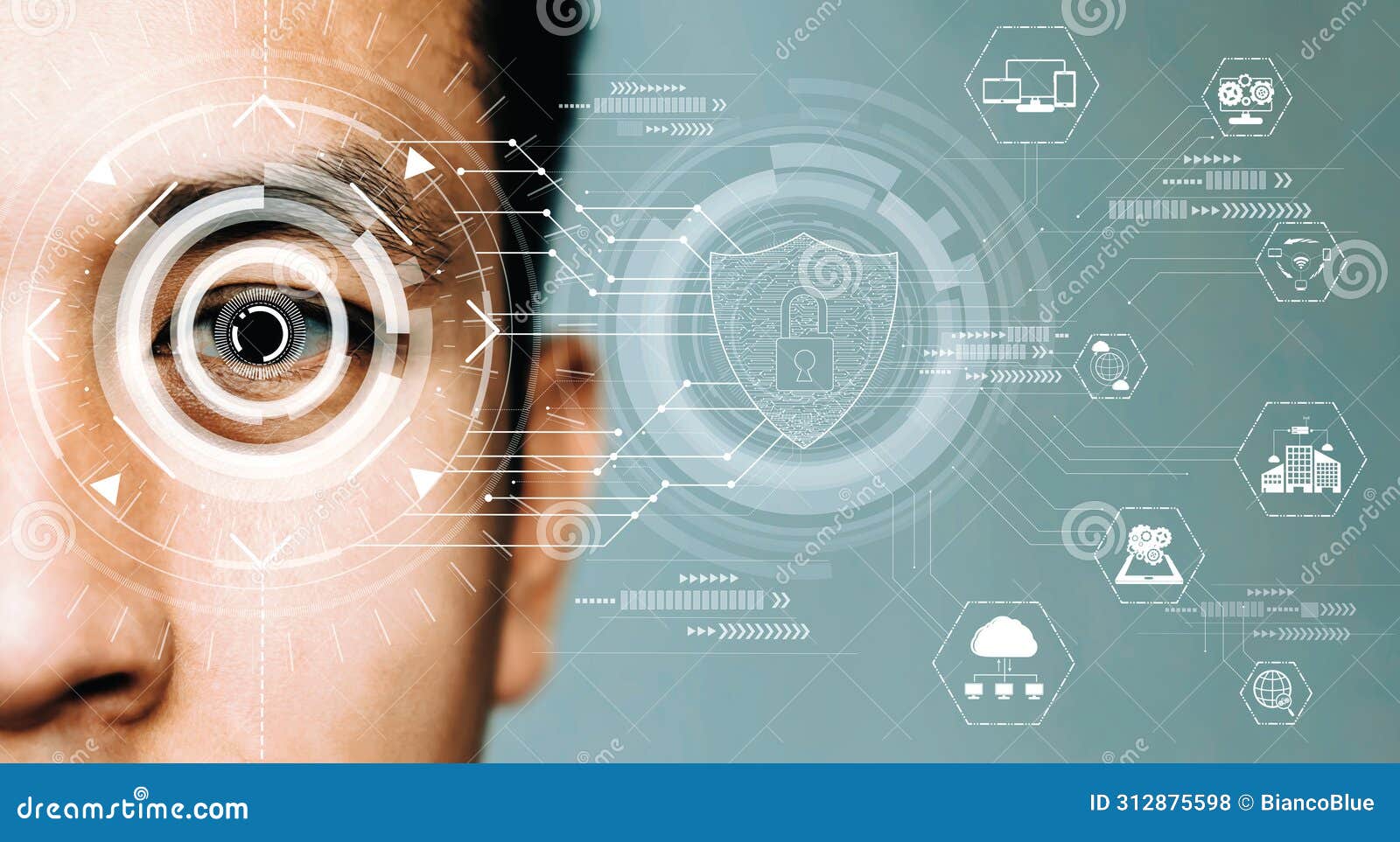 Future Security Data by Biometrics Eye Scanning. Uds Stock Photo ... Future Security Data by Biometrics Eye Scanning. Uds Stock Photo ...