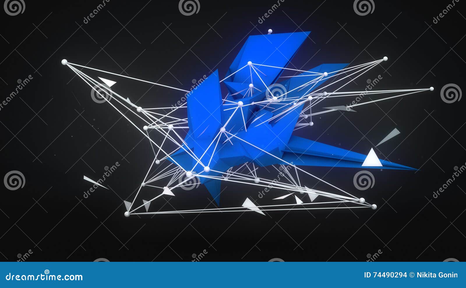 Future Shape Abstract 3D Render Stock Illustration - Illustration of ...