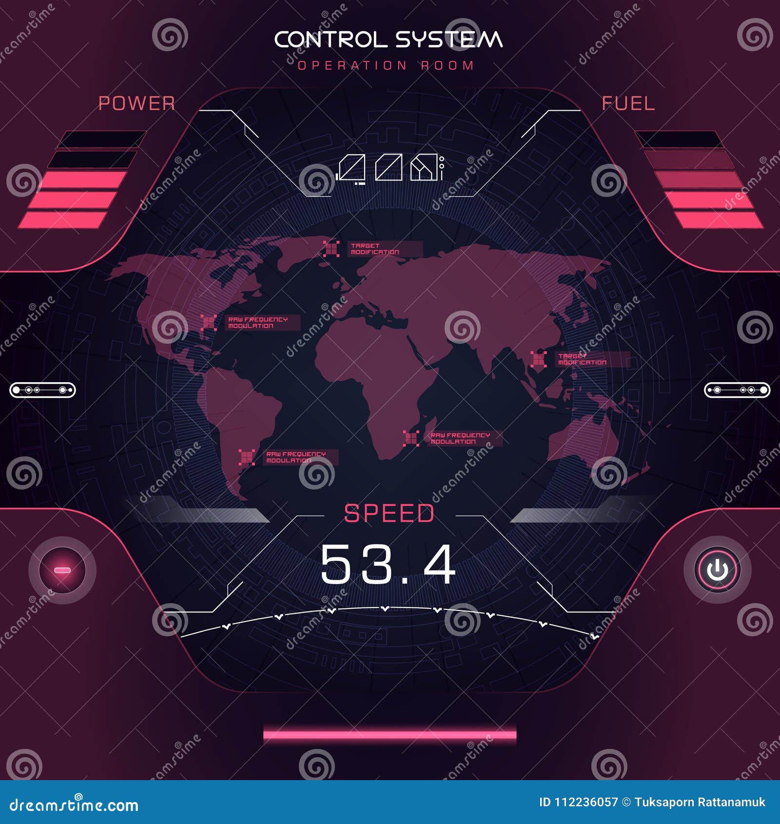 Interface UI Design Graphic Illustration HUD Stock Vector ...