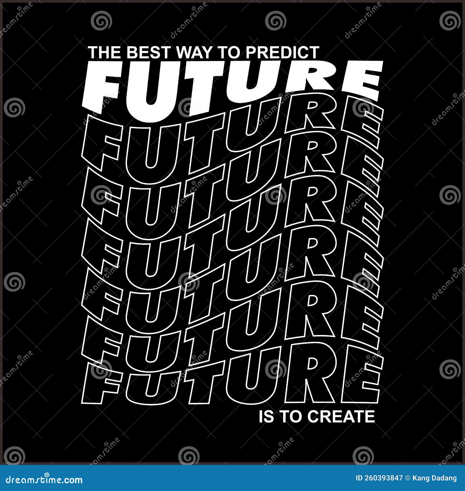 Future Slogan Wave Effect Design Typography, Vector Design Text ...