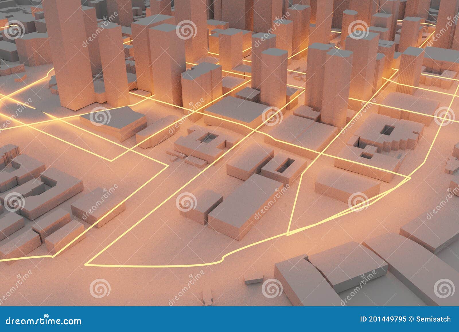 Future Smart City Concept, Urban and Futuristic Technology Flow ...