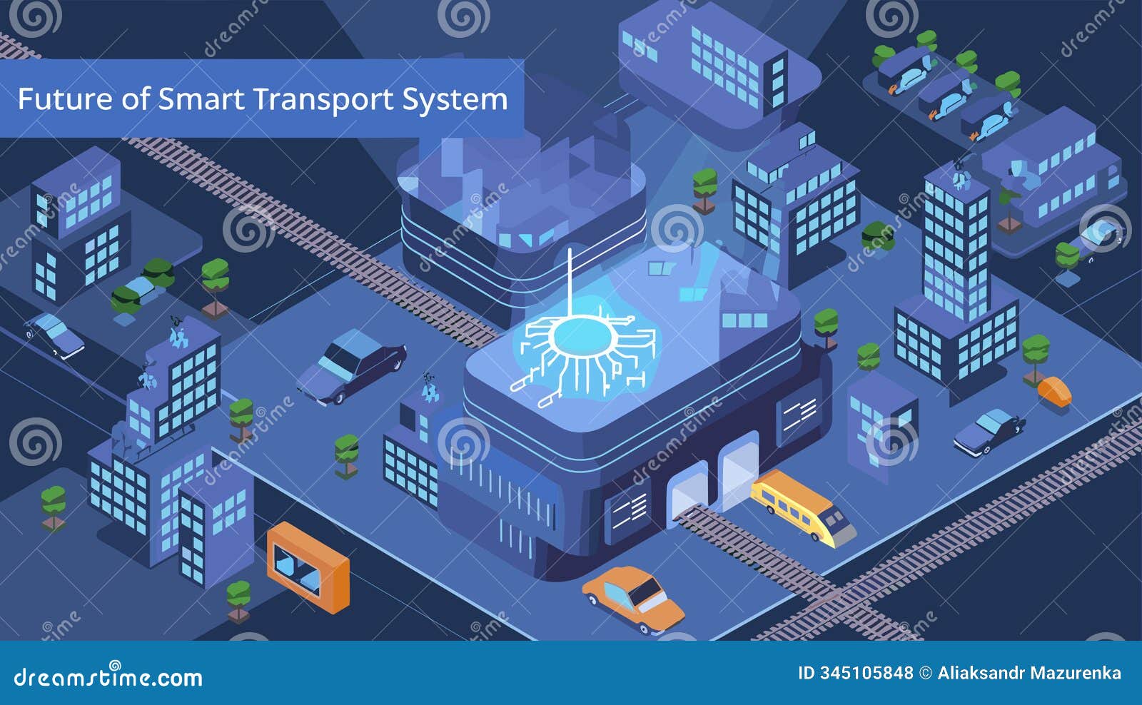 Future of Smart Transport System Banner. Concept of Innovation ...