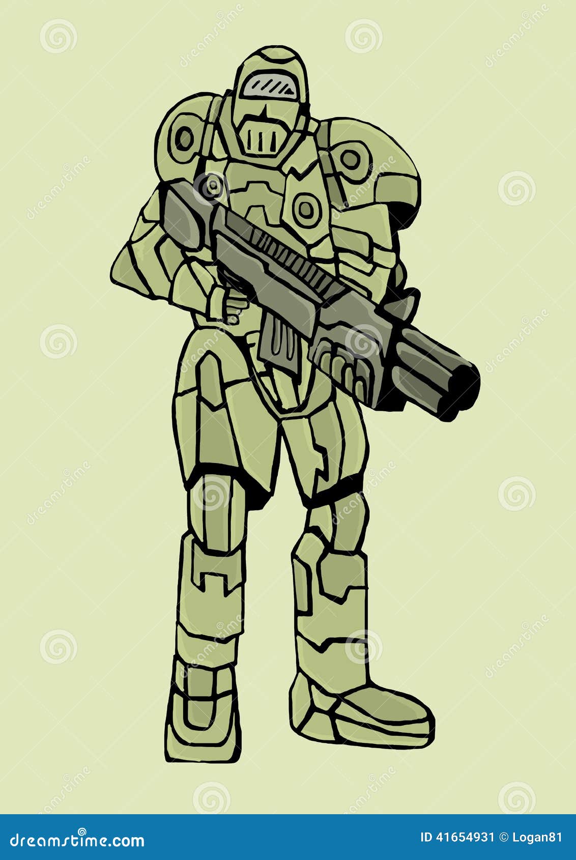 Future soldier stock illustration. Illustration of fantasy - 41654931