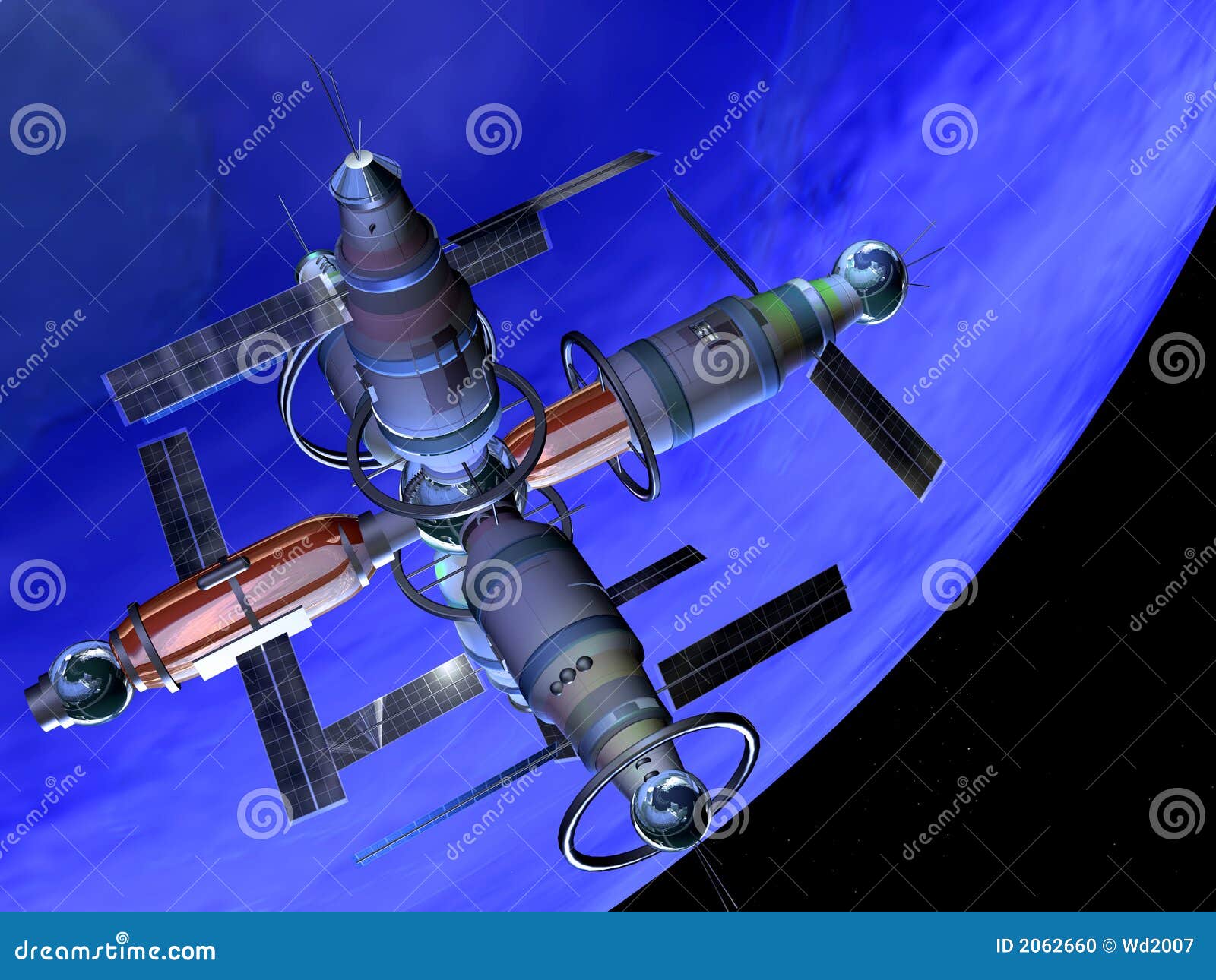 Future Space Lab stock illustration. Illustration of research - 2062660