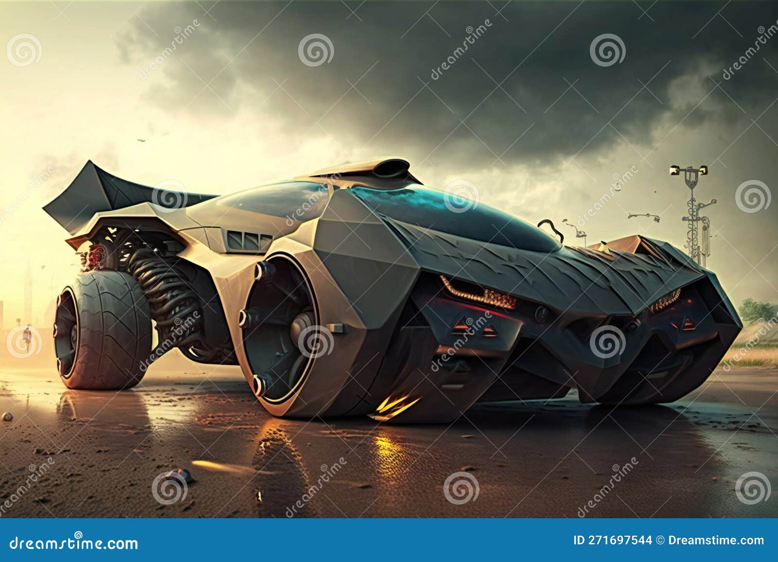 Future Speed Super Car. Fast Power Vehicle Concept Stock Illustration ...