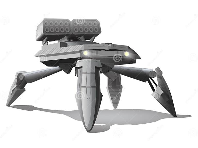 Future spider tank stock vector. Illustration of robotic - 16638720