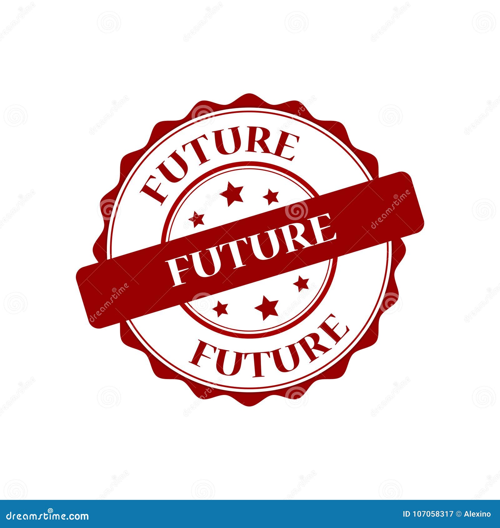 Future stamp illustration stock vector. Illustration of vector - 107058317