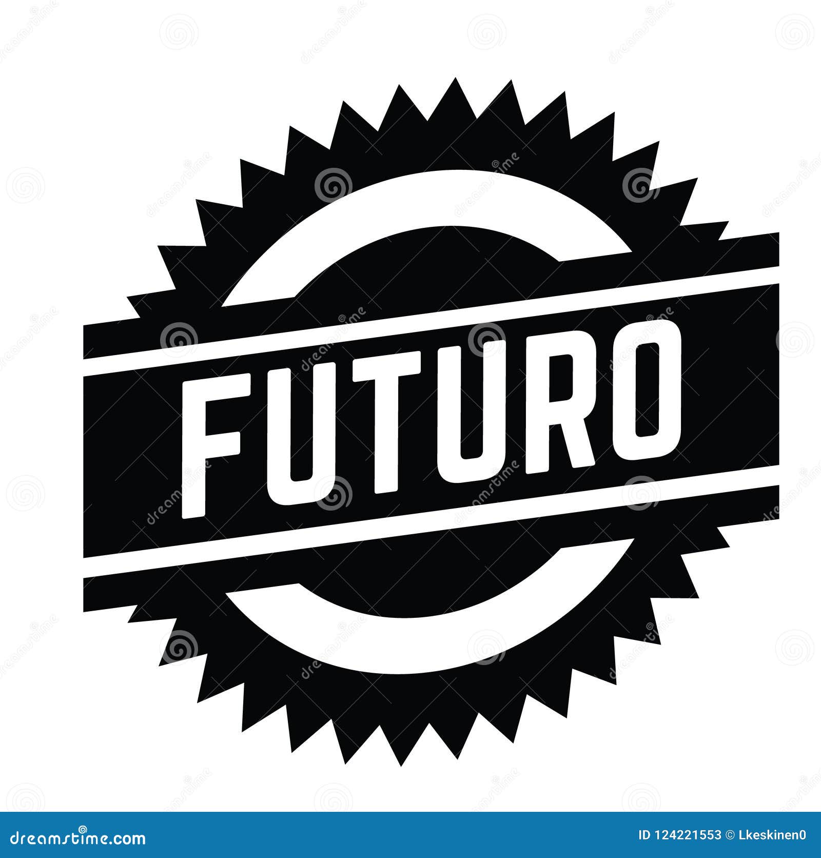 Future stamp on white stock vector. Illustration of diary - 124221553